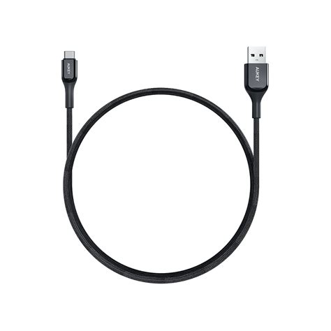 Aukey Usb A To Usb C Cable Braided Nylon 2m Black Cb Cd44