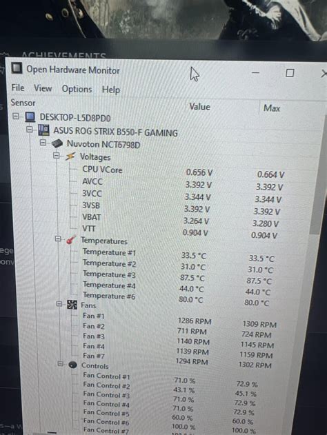 Cpuid And Open Hardware Monitor Both Showing High Temps On 2 Things On Motherboard Not Sure