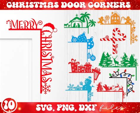Christmas Door Corners SVG Bundle Christmas Trim Corner Svg Etsy