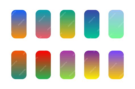Premium Vector Vector Collection Of Complementary Color Gradient Pallete Design