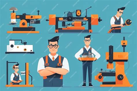 Flat Style Vector Assembler Character Illustration Premium Ai Generated Image