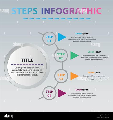 Modern Circle Infographic With 4 Steps Circle Chart Infographic Template With 4 Options Stock