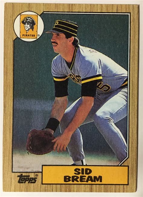1987 Topps Baseball 35 Sid Bream Pittsburgh Pirates Nm Condition Ebay