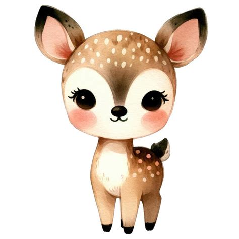 Premium Psd Watercolor Cute Deer Clipart
