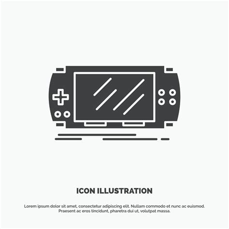 Console Device Game Gaming Psp Icon Glyph Vector Gray Symbol For Ui And Ux Website Or