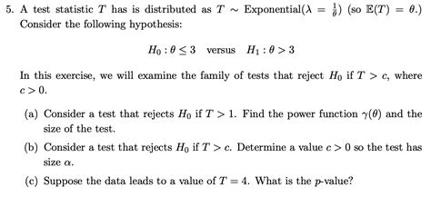 Solved A Test Statistic T Has Is Distributed As Chegg Com