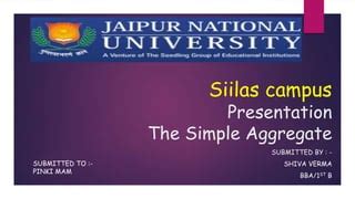 The Simple Aggregate PPT