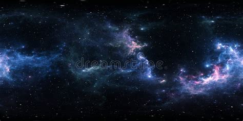 360 Degree Space Nebula Panorama Equirectangular Projection
