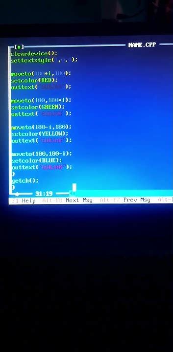 C Program Write Your Name In Different Colors And Move It Program Coder Cprogramming Cpr