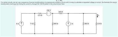 Solved Part A Source Transformation Step 1 A Series Of Source