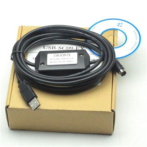 Industrial Scientific New PLC Programming USB SC FX Cable For Mitsubishi MELSEC USB TO RS