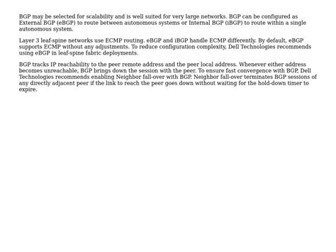 Border Gateway Protocol Bgp Dell Networking Layer 3 Leaf Spine