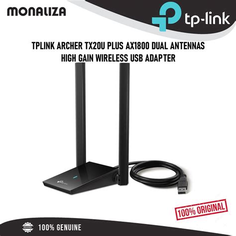Tplink Archer Tx U Plus Ax Dual Antennas High Gain Wireless Usb Adapter Monaliza