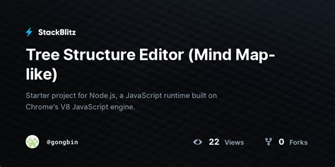 Tree Structure Editor Mind Map Like Stackblitz