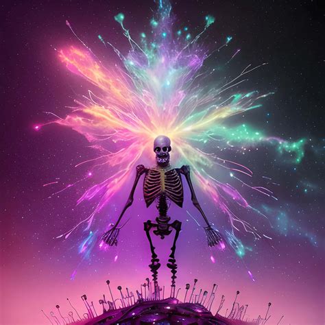 Download Cosmic Skeleton Explosion Wallpaper