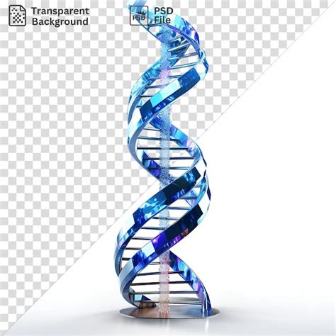 Premium Psd Psd Realistic Photographic Geneticists Dna Helix Model On A Isolated Background