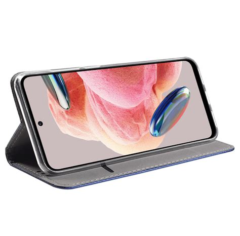 Etui Zamykane Do Xiaomi Redmi Note G Granatowe Szk O