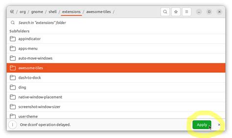 How Do I Reset A Gnome Extensions Settings To Default Ex For Awesome Tiles In Ubuntu 22 04