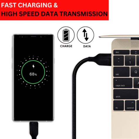 Champion Usb To Type C Data Sync Charging Cable Braided For All Android Type C Devices