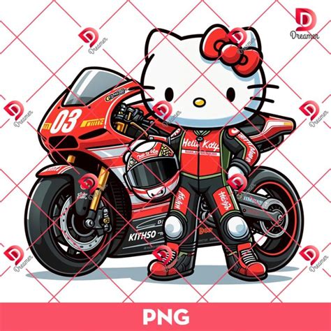 Hello Kitty Biker Png Hello Kitty And Motorcycle Png Svg Dreamer