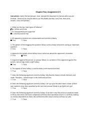 Exercise Fallacy 1 For Logic PAKK V2 2 Pdf Chapter Five Assignment 2 5 Instructions Select