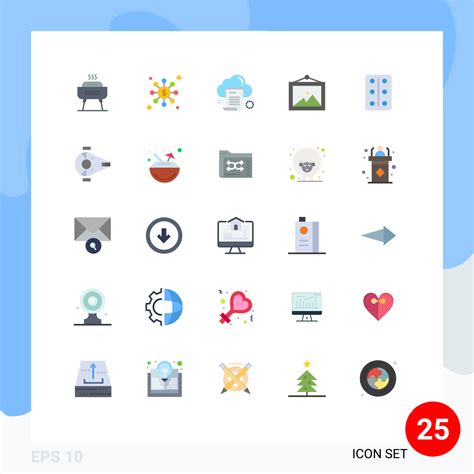 Group Of 25 Modern Flat Colors Set For Tablets Pastilles Share Wall Photo Editable Vector Design