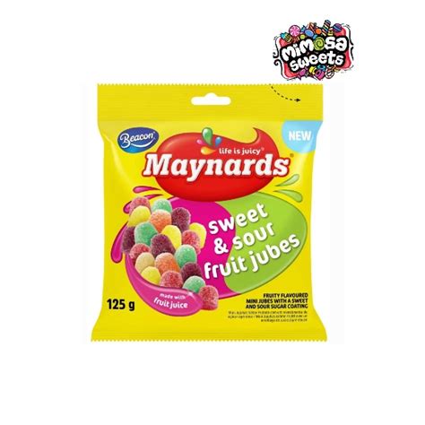 Beacon Maynards Sweet And Sour Fruit Jubes 100g Mimosa Sweets