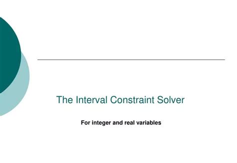 ppt the interval constraint solver powerpoint presentation free download id 5371142