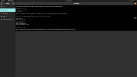 Need Help With The Update Trying To Update The Version To But Getting This Error
