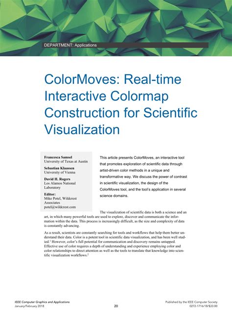 Pdf Interactive Colormapping Enabling Multiple Data Ranges And Detailed Views Of Ocean Salinity