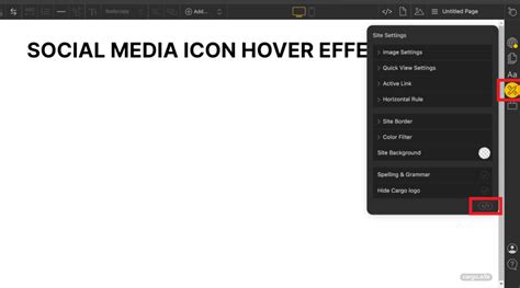 Add Social Media Icons With Hover Effect In Cargo Site Cargo Site