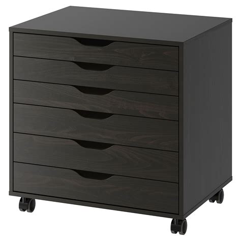 ALEX тумба с ящиками на колесах черно-коричневый 67x66 см | IKEA Eesti