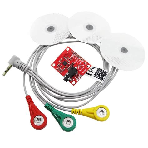 rees52 ecg module ad8232 ecg measurement pulse heart ecg monitoring sensor module kit for aduino