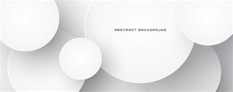 3d 흰색 기하학적 추상 배경은 원 모양 효과 장식으로 밝은 공간에 레이어를 겹칩니다 미니멀리스트 그래픽 디자인 요소 배너 전단지 카드 표지 또는 브로셔를 위한 미래 스타일