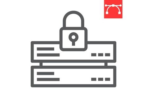 Data Security Line Icon Database And Pa Graphic By Fox Design · Creative Fabrica