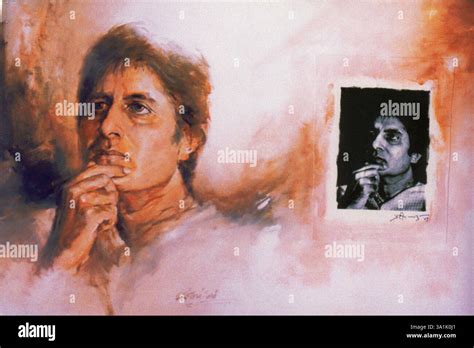 Combined Work On Portrait Of South Asian Indian Bollywood Actor Amitabh