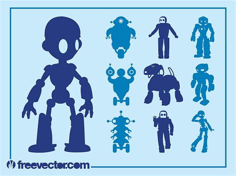 Robots Graphics Set Ai Vector Uidownload