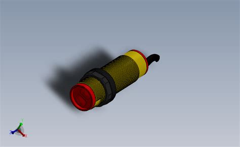 E18 红外传感器 Solidworks 2018 模型图纸下载 懒石网