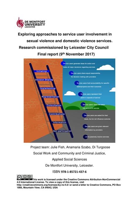 Pdf Exploring Approaches To Service User Involvement In Sexual Violence And Domestic Violence