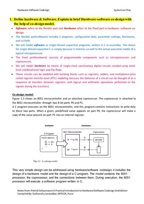 Hardware Software Codesign Docx Operating Systems Computer