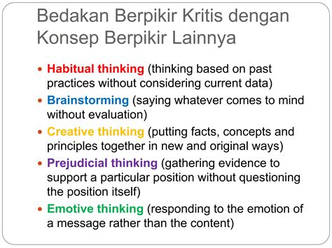Berpikir Kritis Atau Critical Thinking Ppt