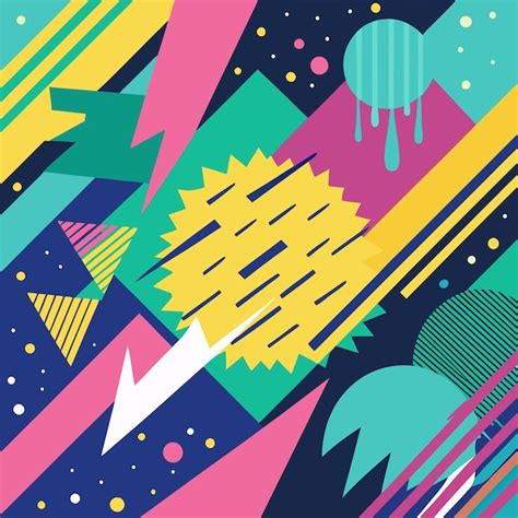 Premium Vector Abstract Geometric Pattern Background With Colorful Shapes