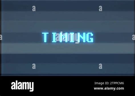 Retro Videogame Timing Text Computer Old Tv Glitch Interference Noise Screen Animation Seamless