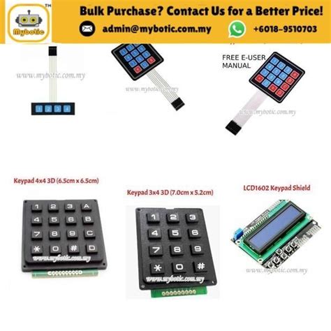Keypad Arduino 1x4 3x4 4x4 2d 3d Lcd1602 Keypad Shield Compatible