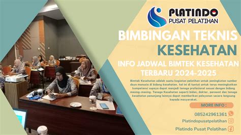 Info Jadwal Bimtek Kesehatan Terbaru 2024 Pusat Pelatihan