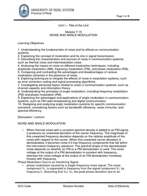 7 15noise and angle modulation pdf frequency modulation modulation