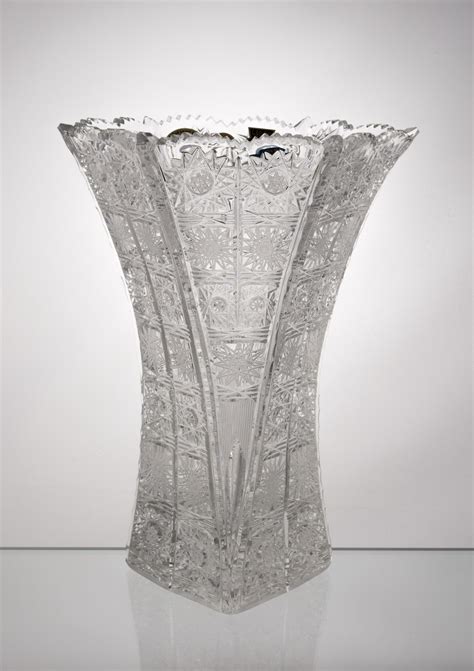 Beautiful Crystal Glass Vase Bohemia Crystal Hand Cut Br