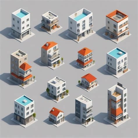 Premium Vector Vector Set Isometric 3d White Background