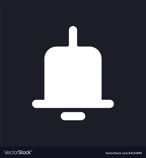 Notification Dark Mode Glyph Ui Icon Royalty Free Vector
