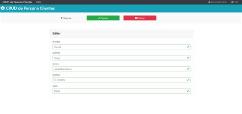Github Irvinacgcrudcontrolclientes Es Un Crud De Persona Realizado Con El Framework